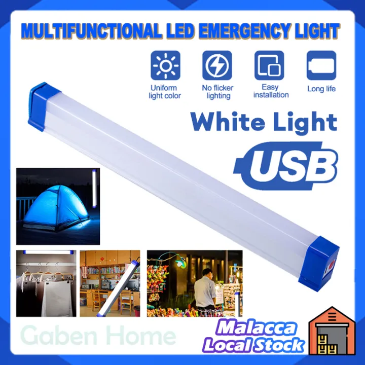 LED Emergency Light USB Rechargeable Lights DC5V 30W/60W/80W Tube LED Bulb Portable Camping Lamp ...