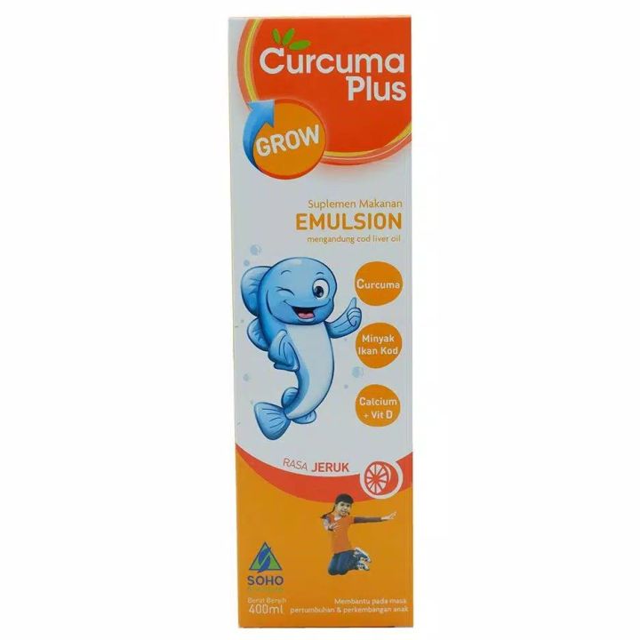 Vitamin Curcuma Plus GROW Emulsion - Jeruk 400ml (1-6 Tahun) | Lazada ...