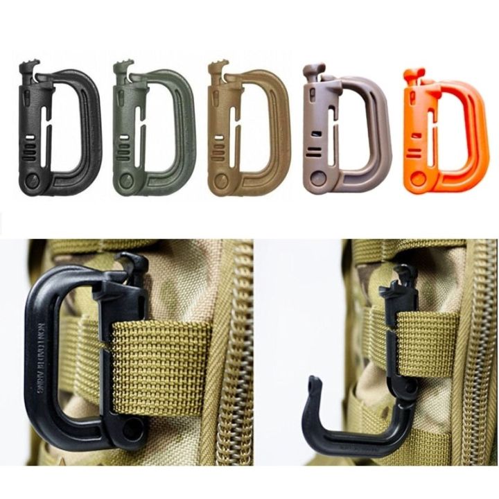 1PCS Plastic D-Ring Grimlock Multipurpose Locking Carabiner Clips ...