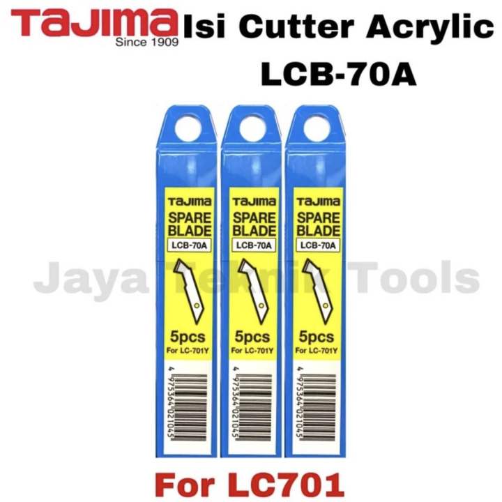 Isi Cutter Acrylic Tajima Plastik LCB70a Pak 5 pcs Mata Spare Blade Pisau Akrilik HPL Plastik ...