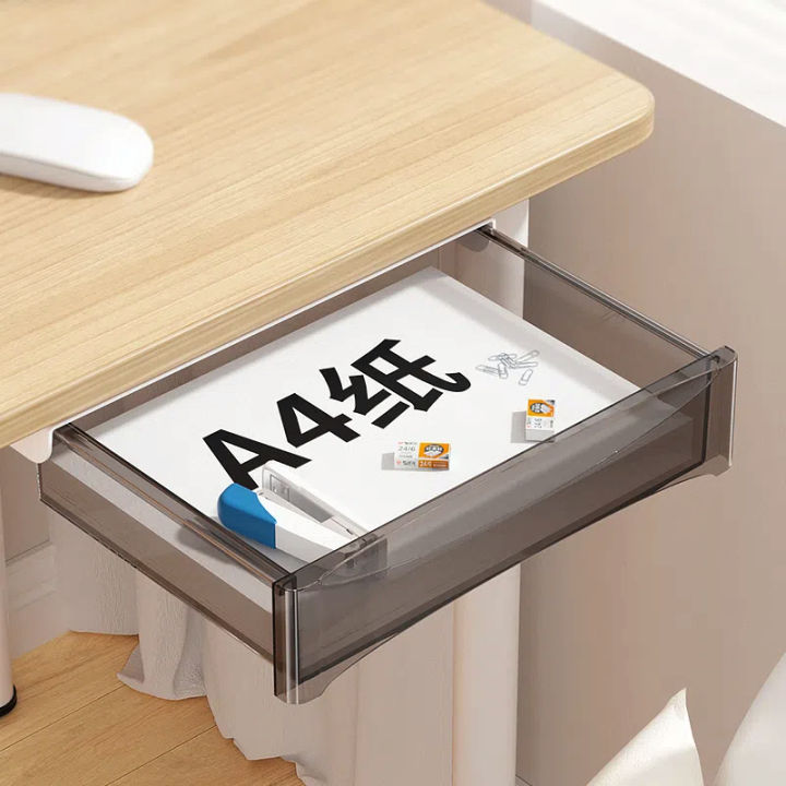Under Desk Storage Drawer Organizer with Adhesive Mount, Compact Space ...