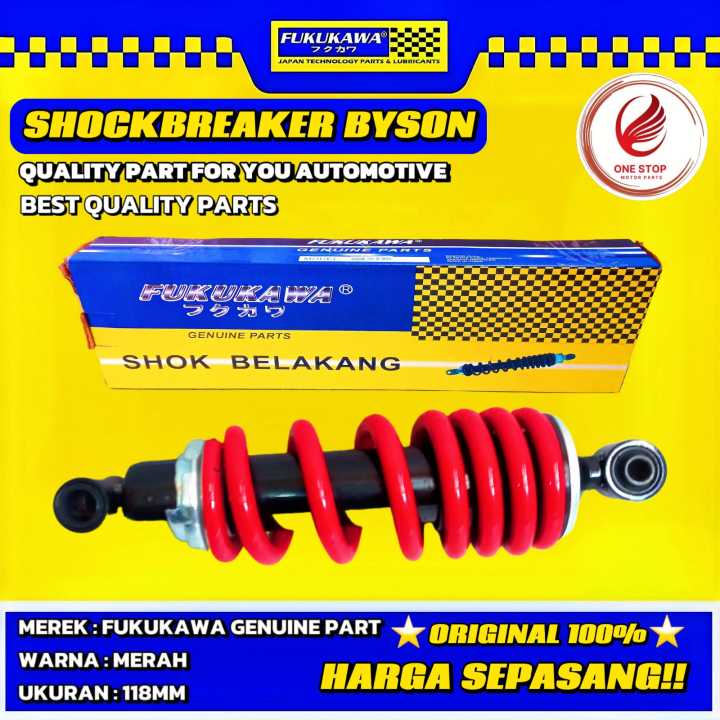 SHOCKBREAKER SHOCK BELAKANG BYSON MONOSHOCK WARNA MERAH ORIGINAL ASLI ...
