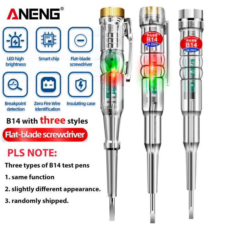 ANENG B14 Electrical Pen 24-250V Portable Tester Screwdriver Probe With ...