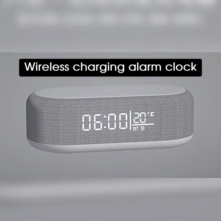 【SG】HXR 4 In 1 Wireless Charging Alarm Clock With Night Light Home LED ...