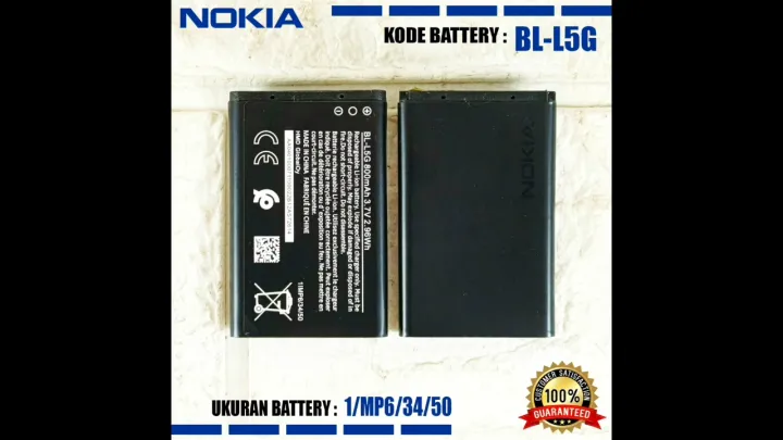 Baterai Original Nokia BL-L5G / BL-L5K / BL-L5J Nokia 105 NEW TA-1375 ...