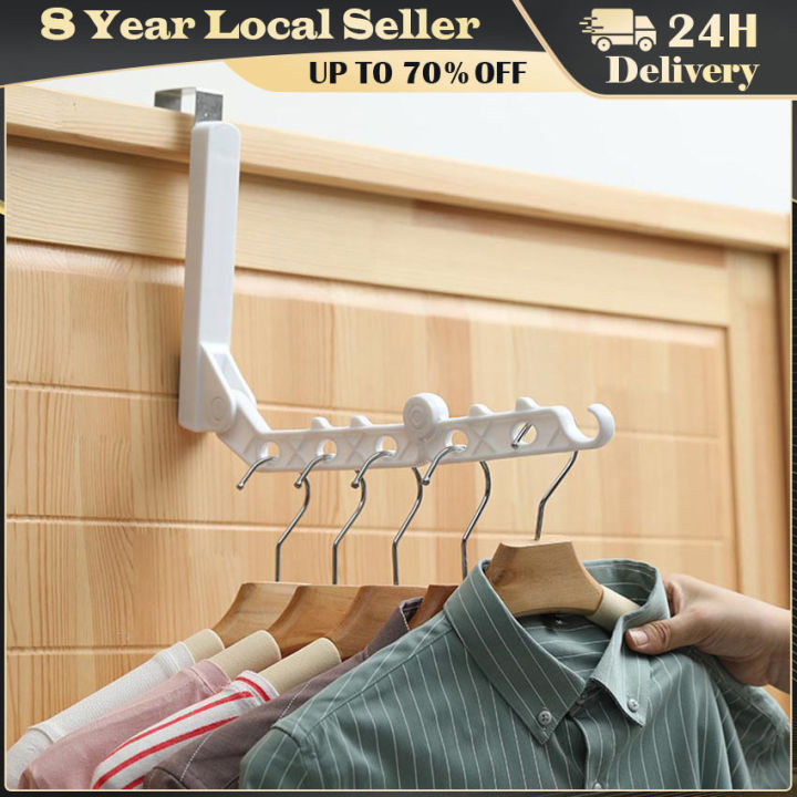 Folding Clothes Rack Hook Portable Travel Drying Rack 5-hole Household ...