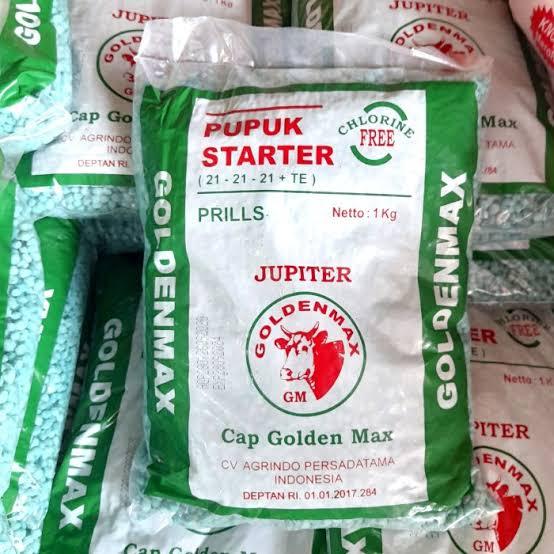 Pupuk npk goldenmax jupiter 21-21-21+TE pupuk starter | Lazada Indonesia