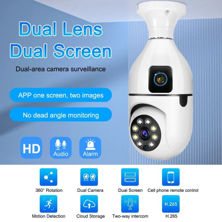 [BUY 1 TAKE 1] V380 Pro 5G Dual Lens Bulb CCTV Camera No Need Internet ...