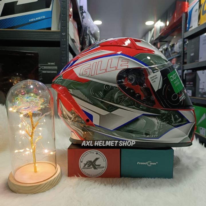 GILLE Muffler Fullface Dual Visor Helmet w Extra lens | Lazada PH