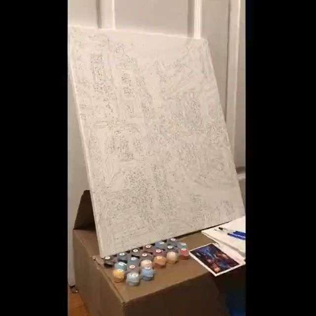 ซื้อ 5 แถม 1ภาพระบายสีตามตัวเลข ขึงเฟรมไม้พร้อมอุปกรณ์ ขนาด 40X50 ซม ของขวัญ DIY | Lazada.co.th