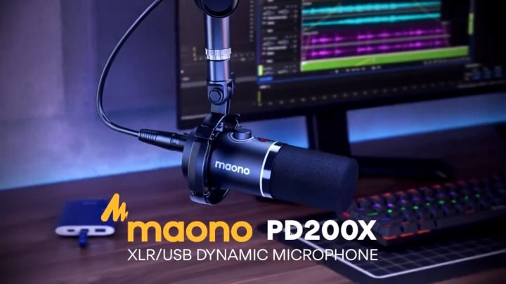 MAONO PD200X Xlr/ USB พอดคาสต์ไมโครโฟนแบบไดนามิกไมโครโฟนโลหะไมโครโฟนพร้อมซอฟต์แวร์สำหรับการ ...