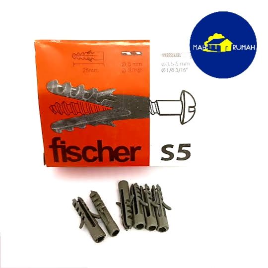 GMP - Fisher S5 5mm S 5 Fiser Viser Baut Dinding Tanam Tembok (1kotak ...