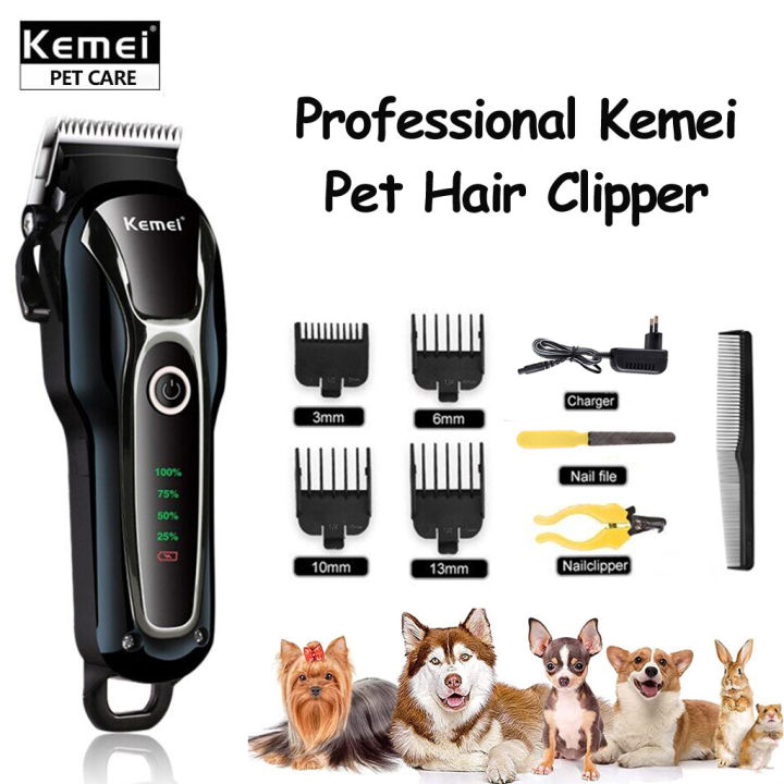 Kemei KM-1991 Professional Clipper Pet Dog Hair Trimmer Grooming ...