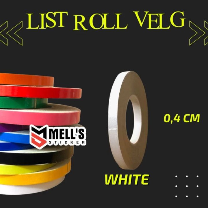 stiker list lis velg ban motor mibil helm roll lebar 4mm 4mm 0,4cm ...