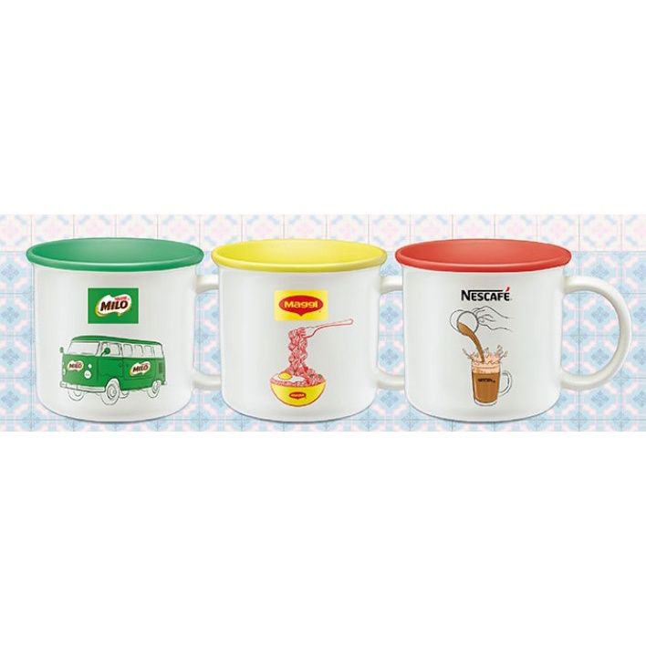 【Limited Edition】 Nestle Stoneware Big Cup 【Milo, Maggi, Nescafe】Nestle ...