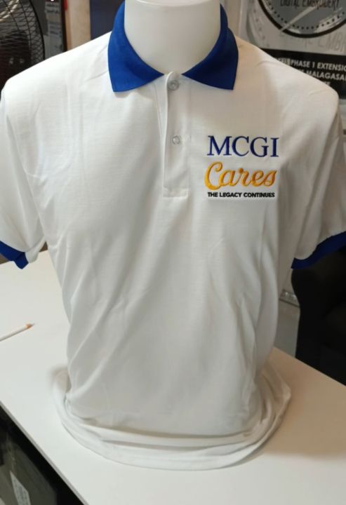 NEW Blue collar poloshirt embroidered (for MCGI members only) | Lazada PH