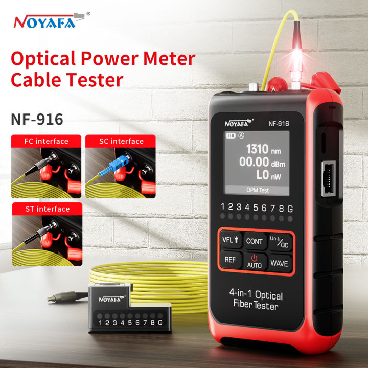 Noyafa NF-916 Fiber Optical Power Meter VFL REF FC SC ST Visual Fault ...