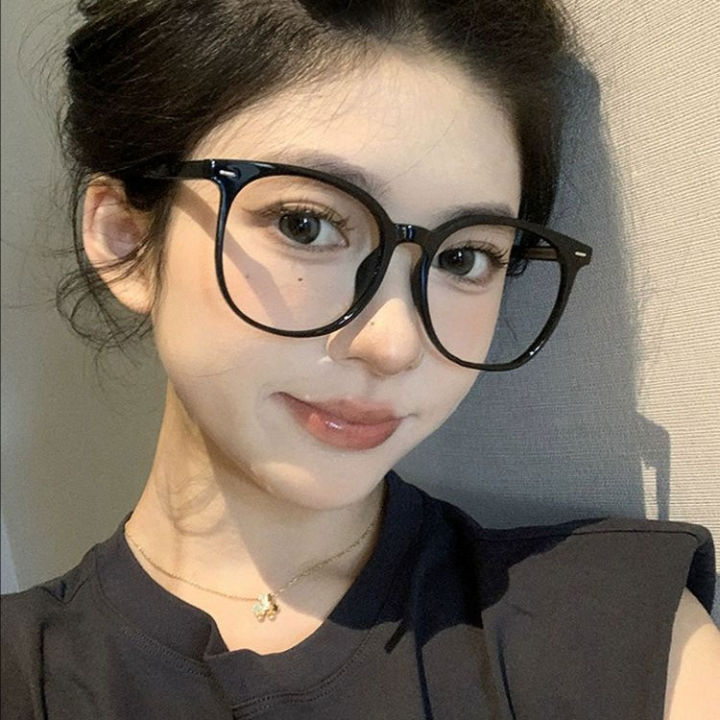 Large Square Frame Eyeglasses Fashion Retro Women Classic Plain Glass ...