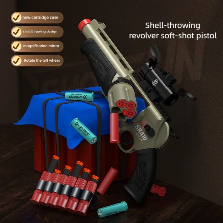 Throwing Shell Soft Bullet Gun Toys 2055 Revolver Pistol Model ...