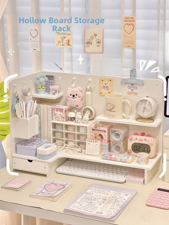 Modern Minimalist Desktop Hole Board Storage Box Organizer Pen Holder ...