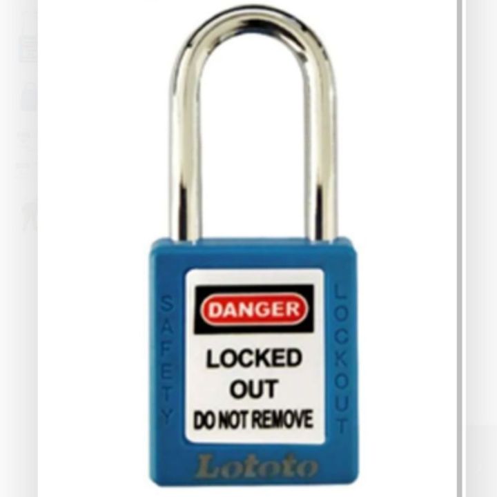 Gembok Safety Loto Padlock Safety Lockout Tagout LOTOTO L410 Biru ...