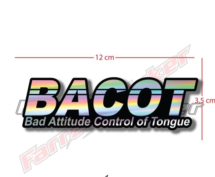 stiker BACOT ukuran 12 cm | Lazada Indonesia