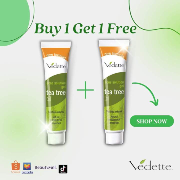 Vedette Acne Solution Gel Tea Tree Oil | Lazada PH