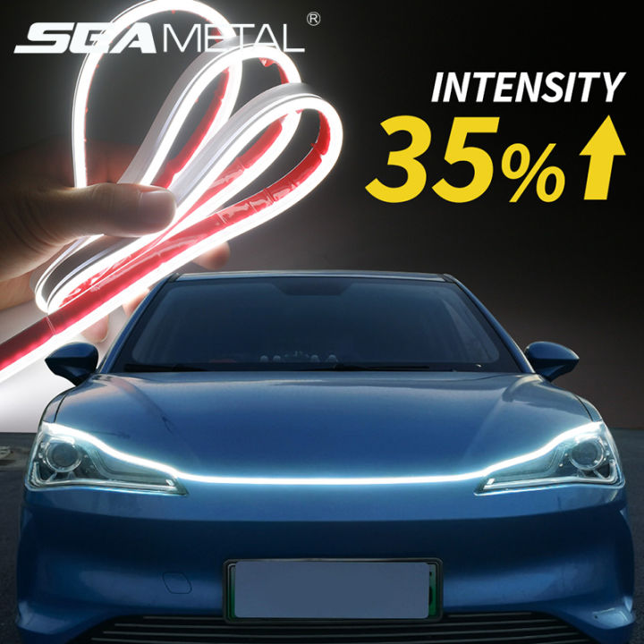 SEAMETAL Start Scan 12V Car Daytime Running Light Universal LED Hood ...