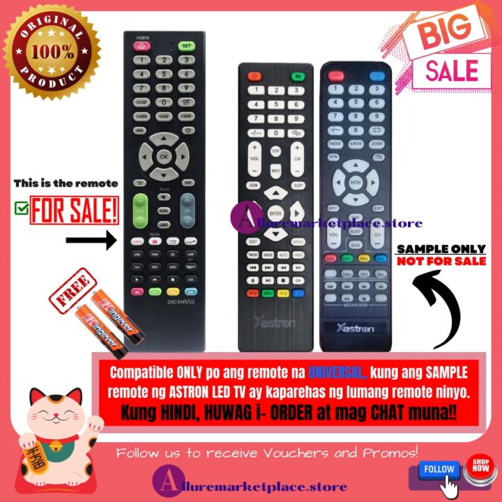 Ready to Use Universal TV Remote for ASTRON LCD LED TV| Remote for ...