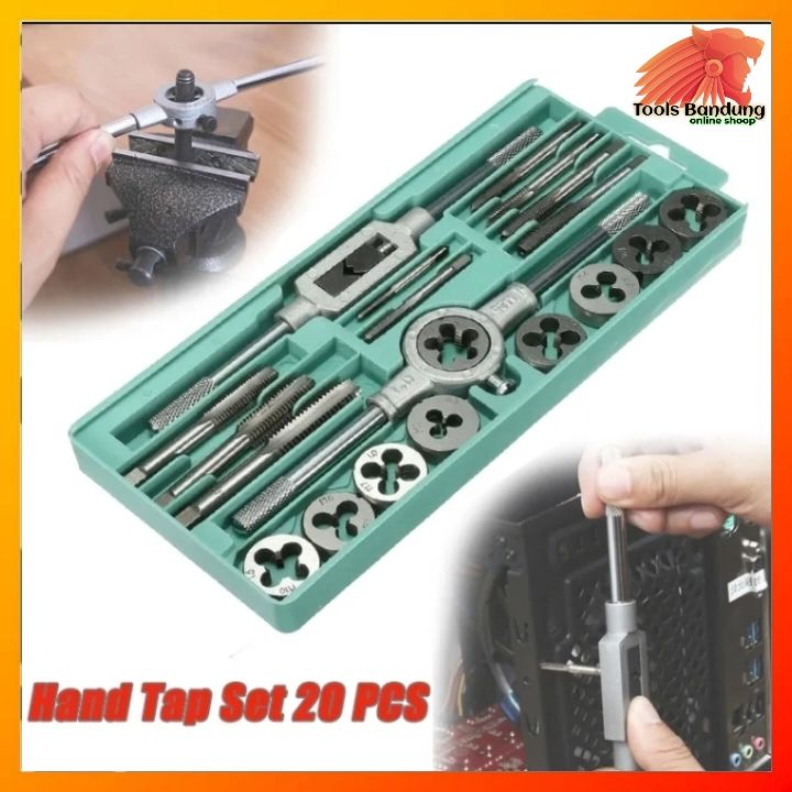 Hand Tap And Die Set 20 pcs Perkakas Bengkel Alat Snai Dan Tap Ulir ...