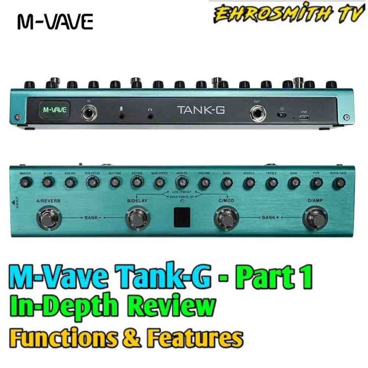 Tank Portable Rechargeable Guitar Multi-Effects Pedal 36 Presets 9 ...