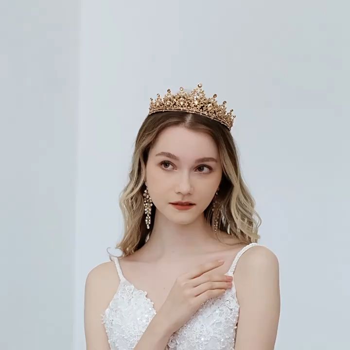 Princess Tiara Pageant Accessories Baroque Korean Crown | Lazada PH