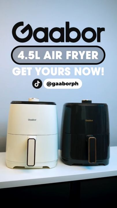 Gaabo 4.5L Air Fryer 8 Pre-sets Menu With Free Oil Paper Large Capacity ...