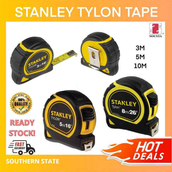 STANLEY MEASURING TAPE (3M 5M 8M) PITA PENGUKUR /Stanley Tylon Tali ...