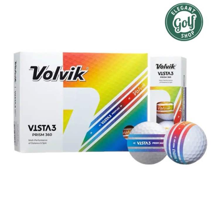 ⛳️ลูกกอล์ฟVolvik Vista3 Prism 360 Golf Balls 2024 สำหรับพัตต์และตีข ...