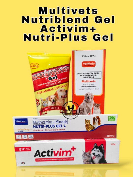NUTRI-PLUS GEL, ACTIVIM PLUS, MULTIVETS , NUTRIBLEND GEL Multivitamins ...