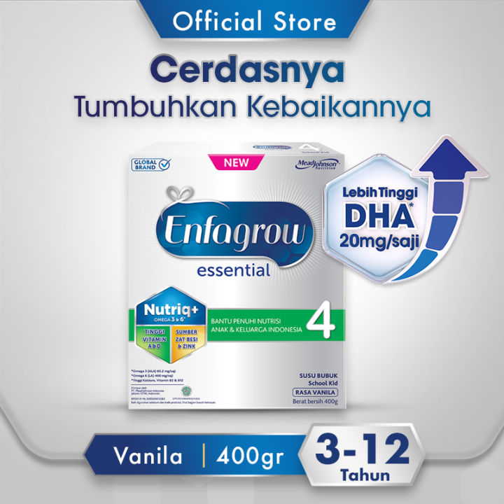 Enfagrow Essential 4 Susu Formula Anak 3 - 12 Tahun Vanila 400 gr ...