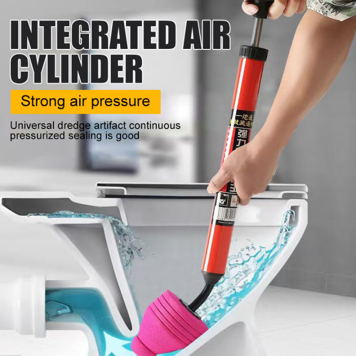 High Pressure Toilet Air Blaster Multifunctional Inflatable Pipe Plunger Air Pressure Pump Drain ...