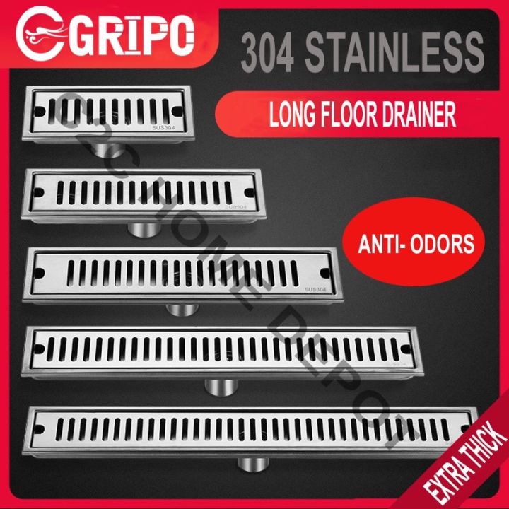 GRIPO 304 stainless high quality matte stainless long floor drainer ...