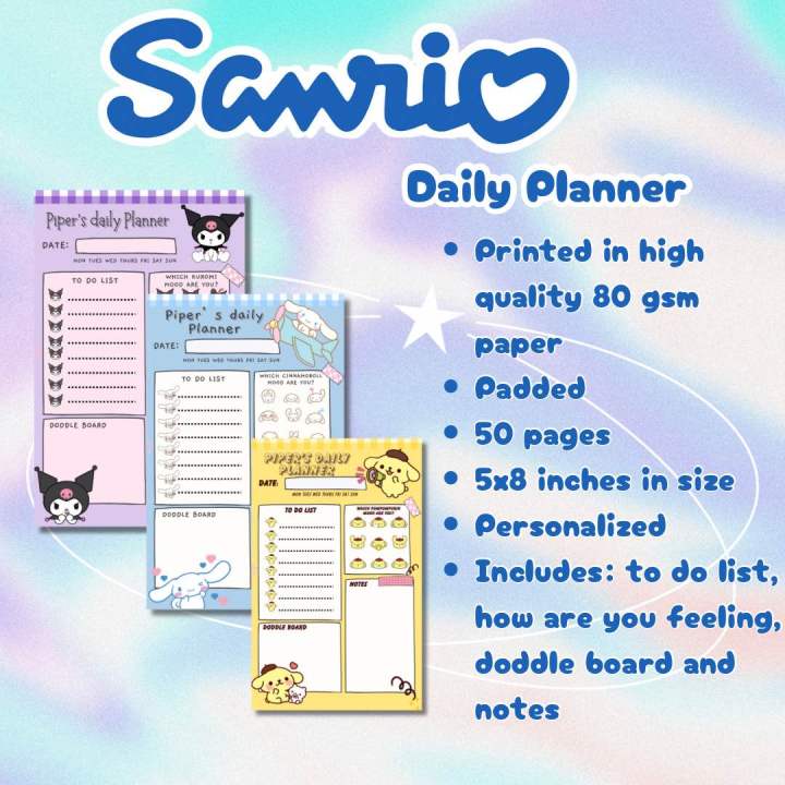 Personalized Sanrio Daily Planner | Lazada PH