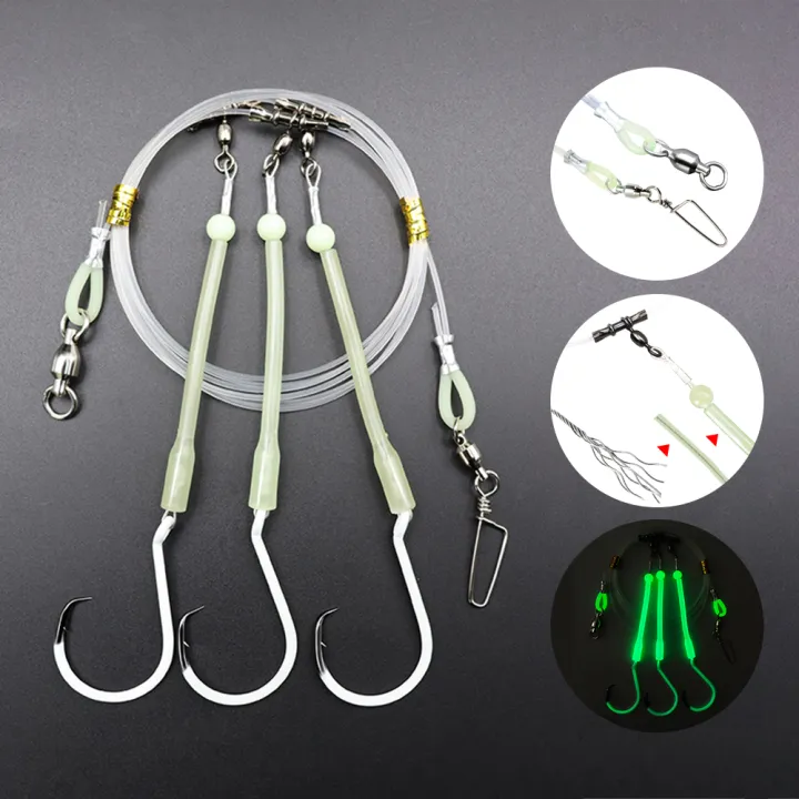 ZYZ Deep Drop Rigs สามเหล็กคาร์บอนสูงวงกลมตะขอตกปลาทะเล Rigs สําหรับ ...