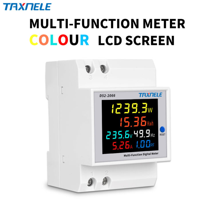 AC monitor 110V 220V 380V 100A Voltage Current Power Factor Active KWH ...