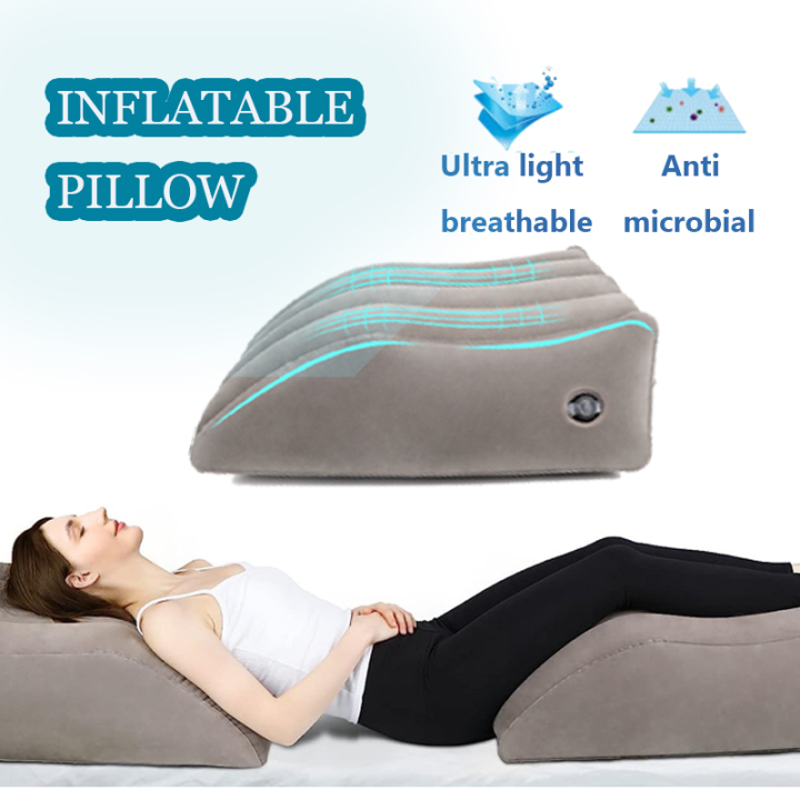 Inflatable Leg Elevation Pillow Foot Support Cushion Portable Wedge ...