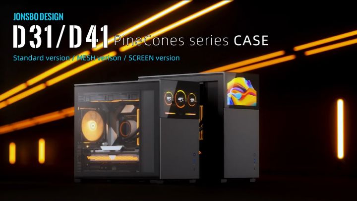Jonsbo D41 Mesh Screen ATX / M-ATX PC Casing Chassis – Black ...