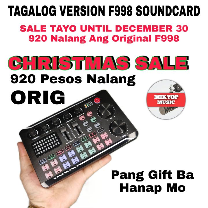 Christmas Sale Original F998 Sound card Sound CardPinoy Version With Tagalog Songs Effects ...