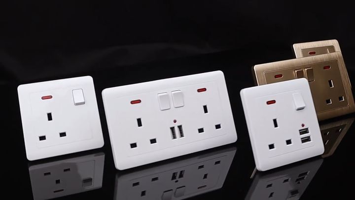 LSG UK standard type 13A Electrical Outlet for wall. 86 type Receptacle ...