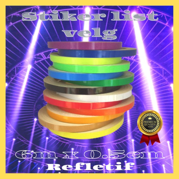 stiker list velg motor sticker refletif setiker garis murah ukuran 6mx0 ...