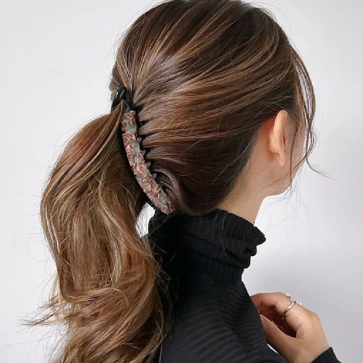 High-End Acetate Banana Hair Clip Vertical Tail Female Model New Hot ...