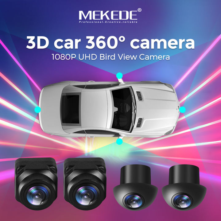 MEKEDE 360° Panoramic Camera HD Rear / Front / Left / Right 3D 360 Bird ...