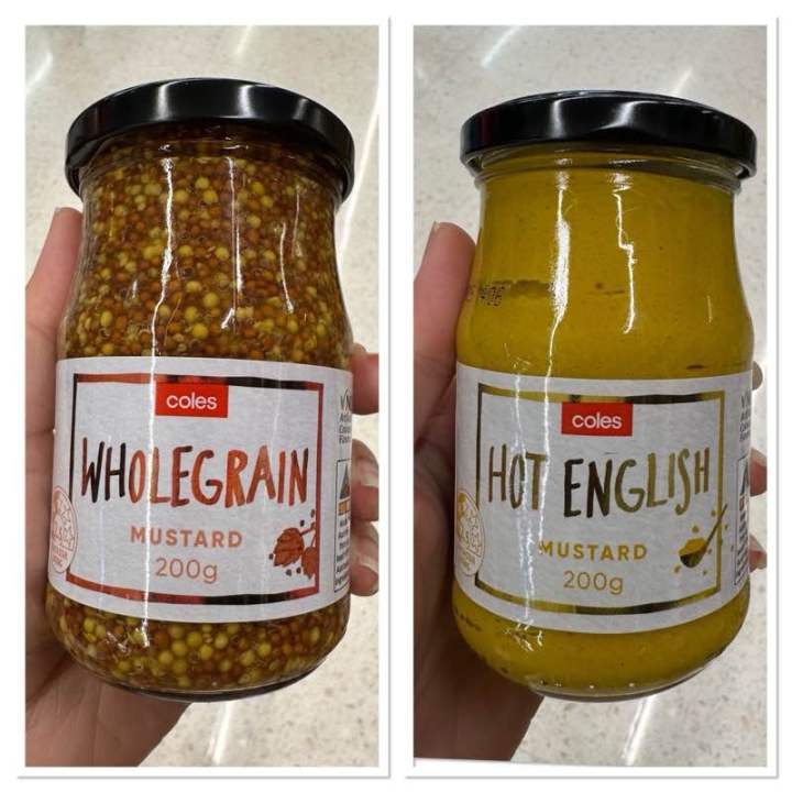 Coles Wholegrain Mustard 200 G. ซอส มัสตาร์ด ตรา โคลส์ / Hot English ...